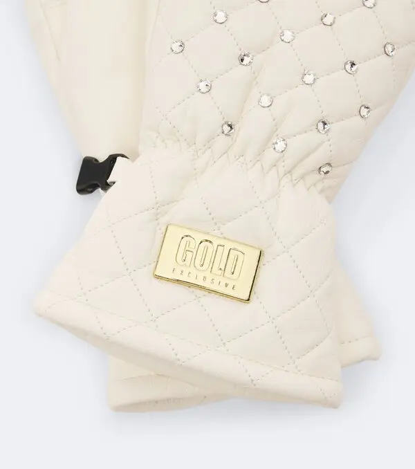 Goldbergh Josei Embellished Leather Ski Gloves
