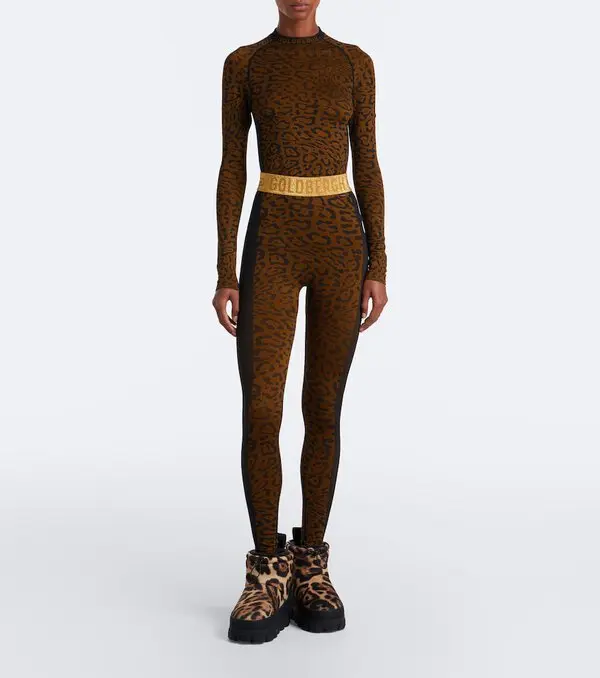 Goldbergh Caitlyn Leopard-print Ski Leggings