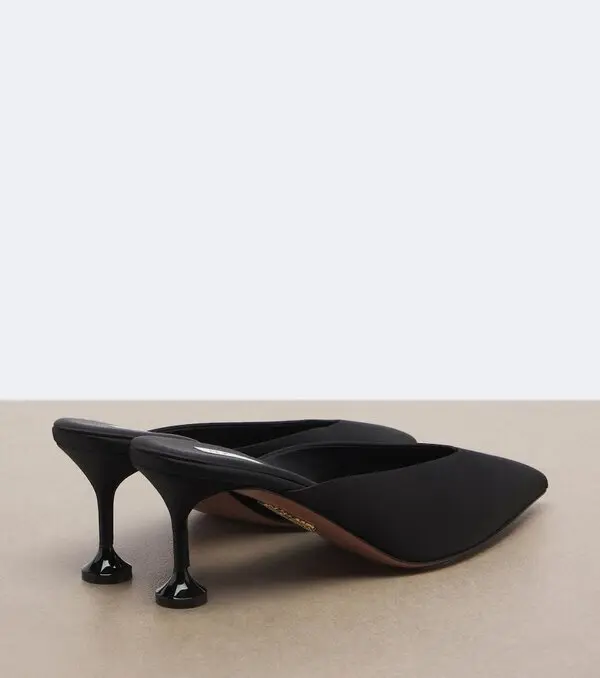 AQUAZZURA Bisous Satin Mules