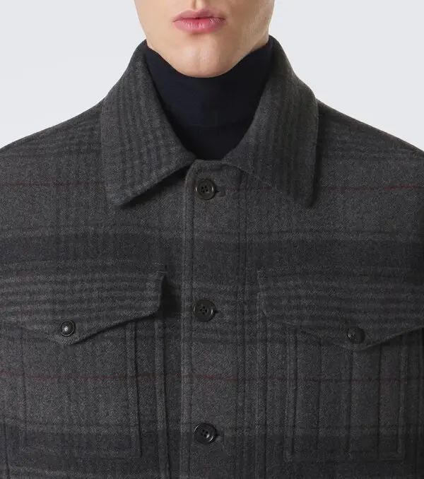 Ralph Lauren Purple Label Chancery Wool And Cashmere Overshirt