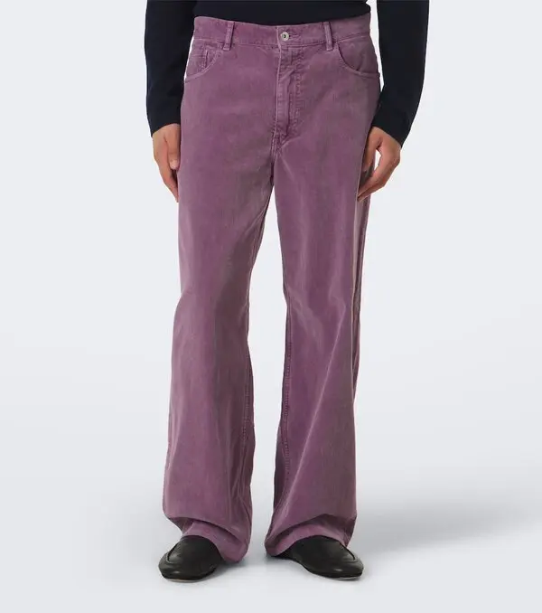 Auralee Cotton Corduroy Wide-leg Pants - Purple