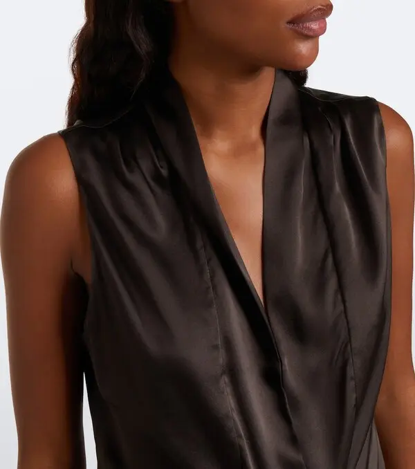 SIR. Lula Fringed Scarf-detail Silk Top