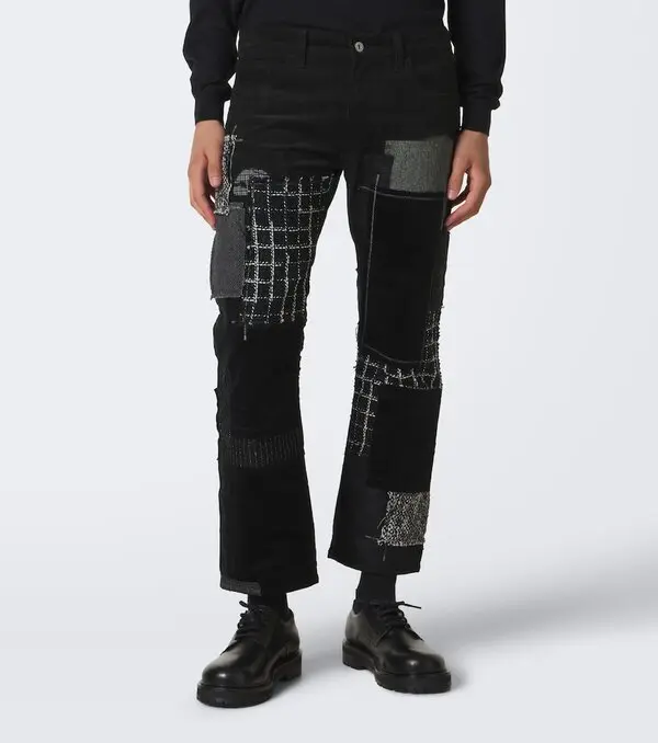 Junya Watanabe Patchwork Cotton Straight Pants