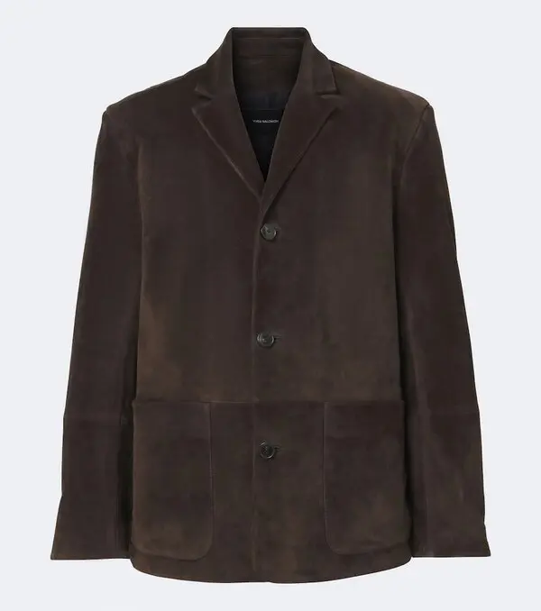 YVES SALOMON Single-breasted Suede Jacket