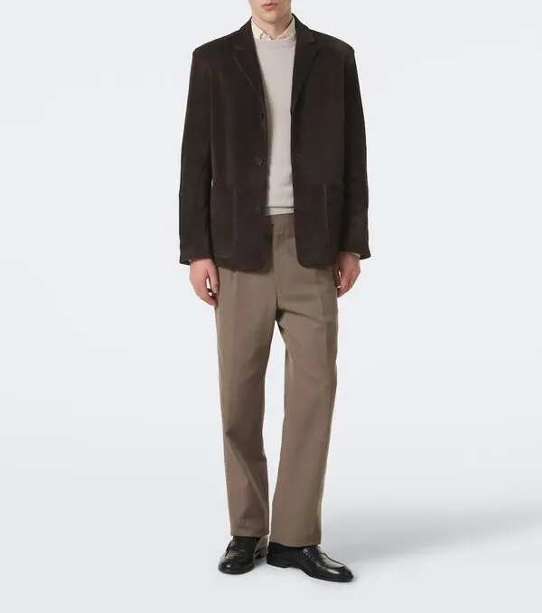 YVES SALOMON Single-breasted Suede Jacket