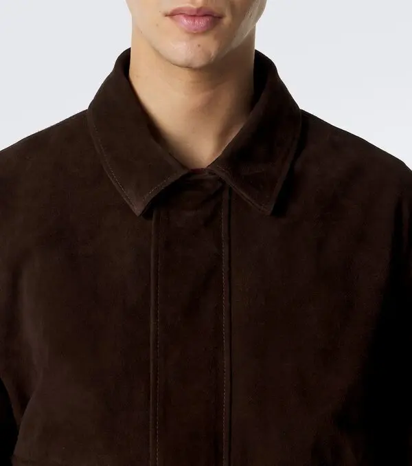 ARMA Bari Shearling-trimmed Suede Blouson Jacket