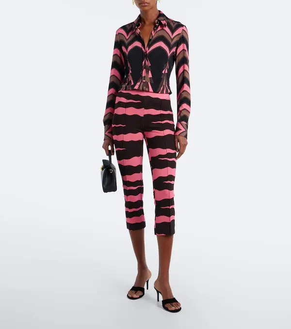 Emilio Pucci Fiamme Jersey Capri Pants