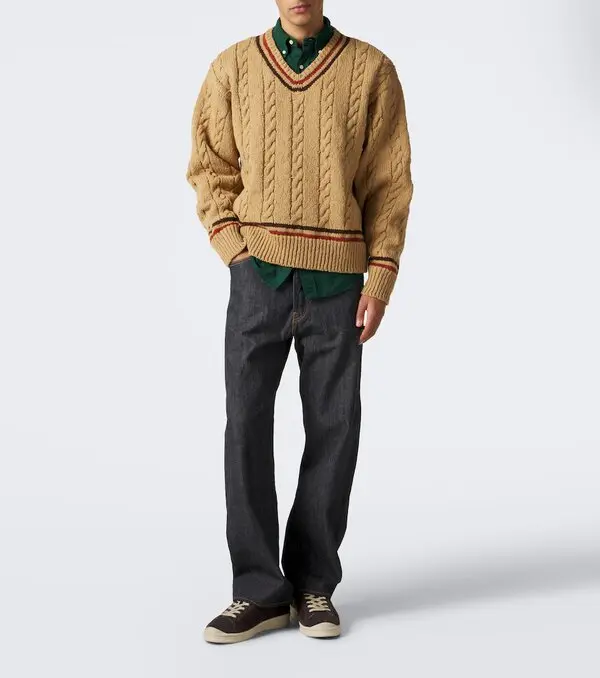 Visvim Collegia Wool And Cashmere Sweater - Beige