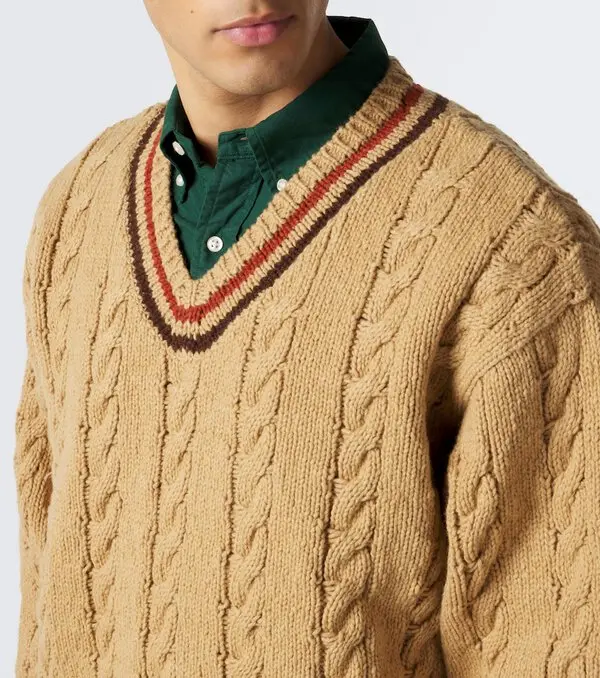 Visvim Collegia Wool And Cashmere Sweater - Beige