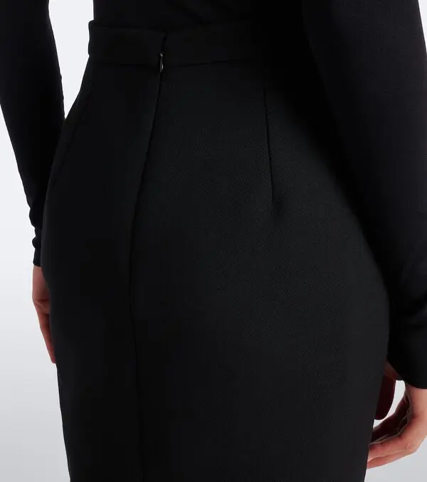 Gucci Horsebit Wool Crêpe Pencil Skirt
