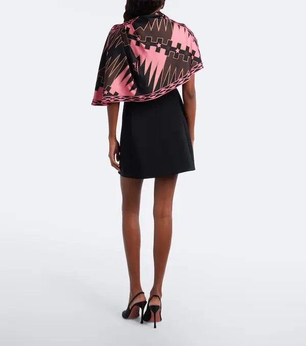 Emilio Pucci Valdimontone Caped Cady Minidress