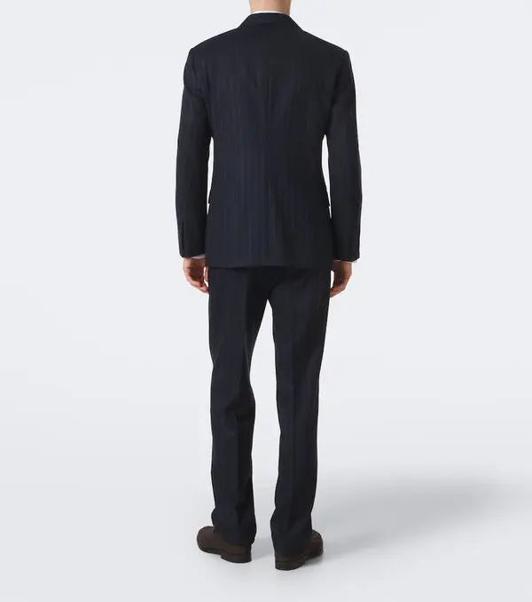 Ralph Lauren Purple Label Chalk Stripe Wool And Cashmere Suit
