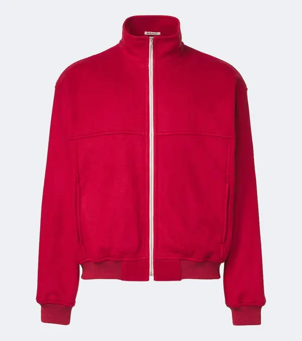 Auralee Silk Fleece Jacket - Red