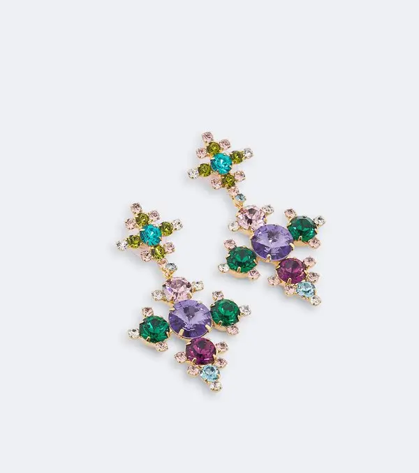 JENNIFER BEHR Jovanny Embellished Gold-plated Earrings