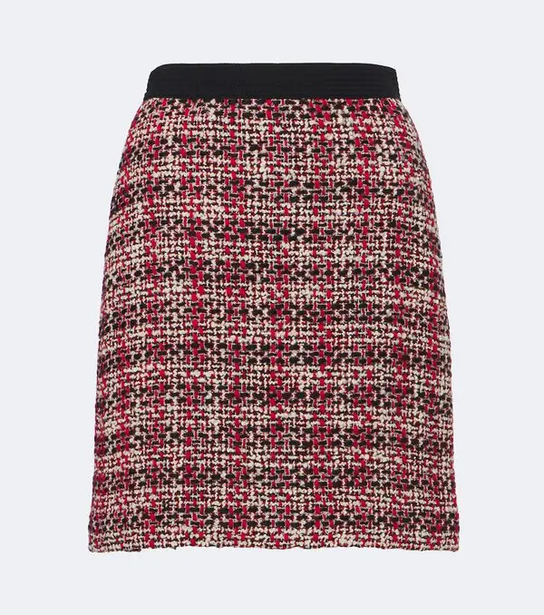 Versace Wool-blend Tweed Miniskirt