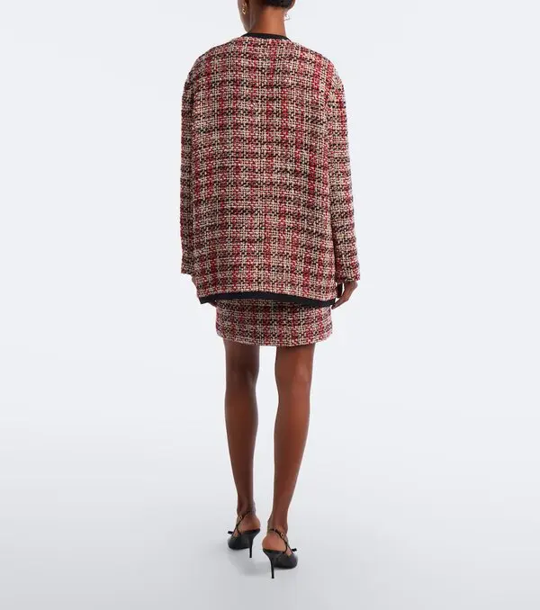 Versace Wool-blend Tweed Miniskirt
