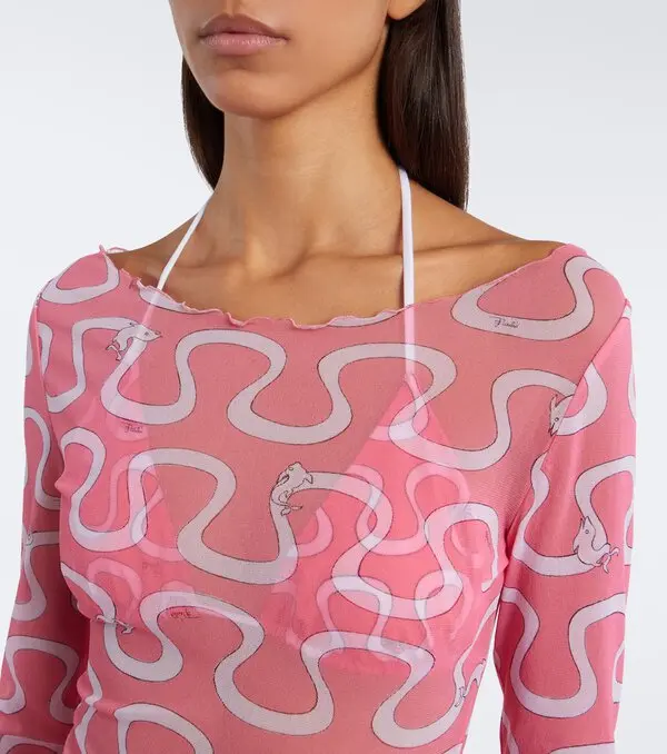 Emilio Pucci Onda Tulle Top
