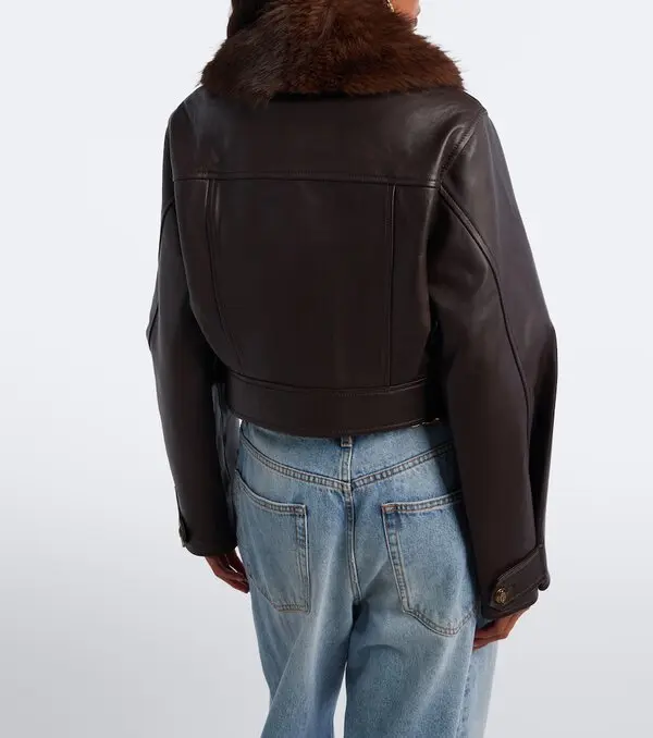 Zimmermann Valiant Cropped Leather Jacket