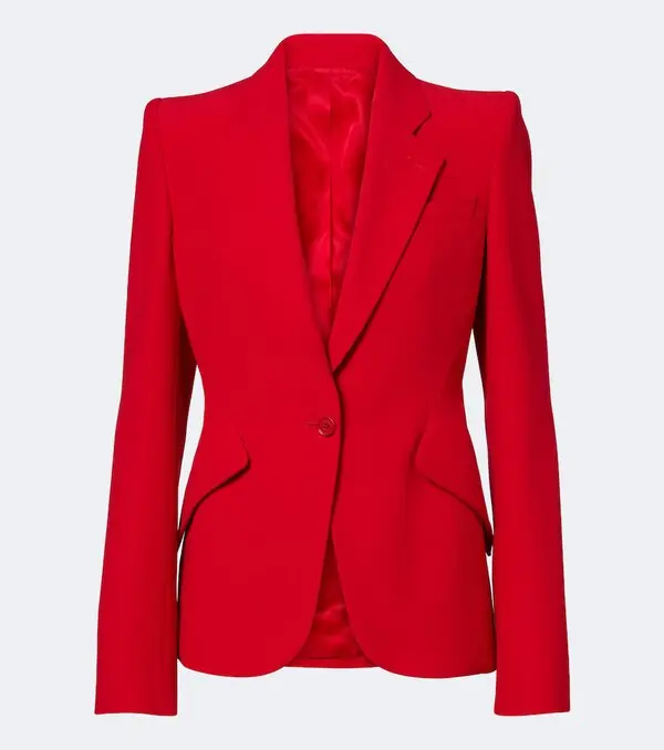 Alexander McQueen Single-breasted Blazer - Red