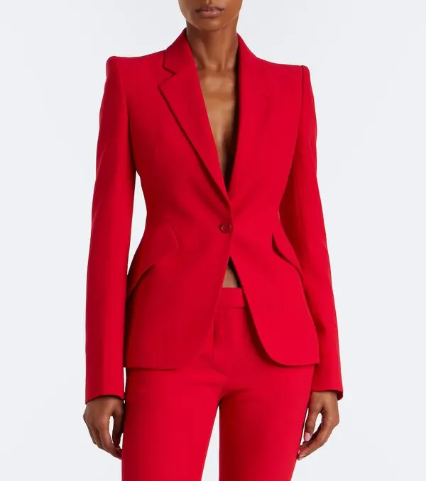 Alexander McQueen Single-breasted Blazer - Red