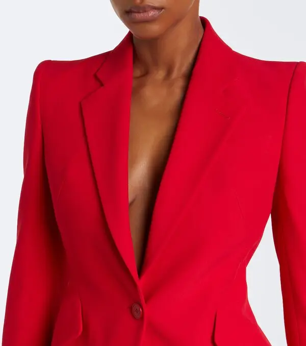 Alexander McQueen Single-breasted Blazer - Red