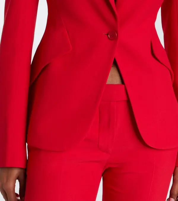 Alexander McQueen Single-breasted Blazer - Red