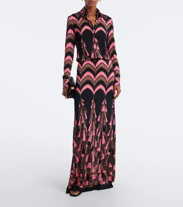 Emilio Pucci Baiadera Jersey Maxi Skirt
