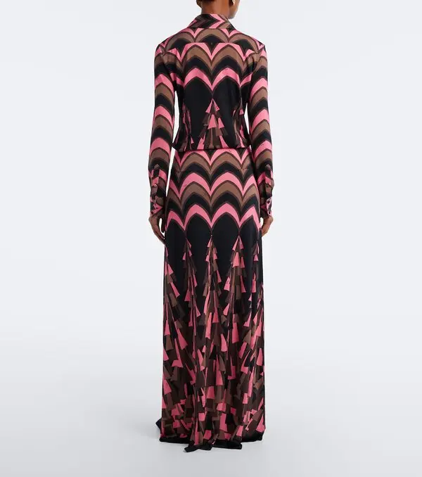 Emilio Pucci Baiadera Jersey Maxi Skirt