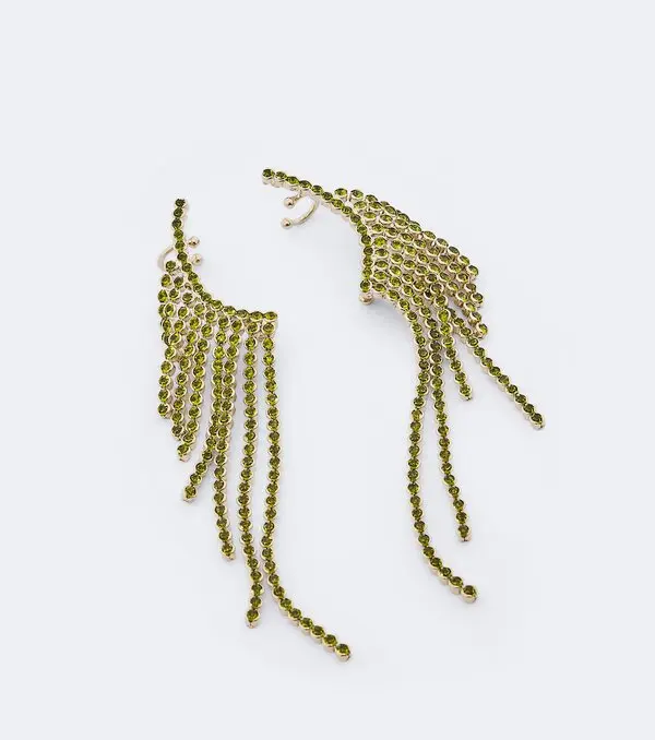 Rabanne Crystal-embellished Ear Climbers