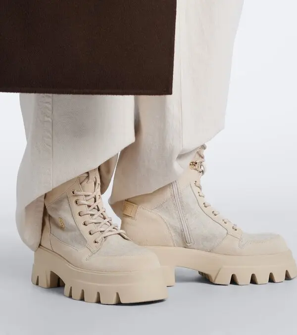 Bogner Sapporo Suede-trimmed Lace-up Boots