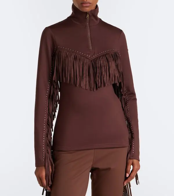 Goldbergh Whisper Fringed Studded Ski Top