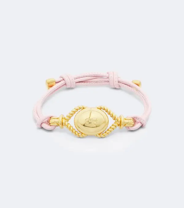 Chloé Leather-trimmed Bracelet - Gold