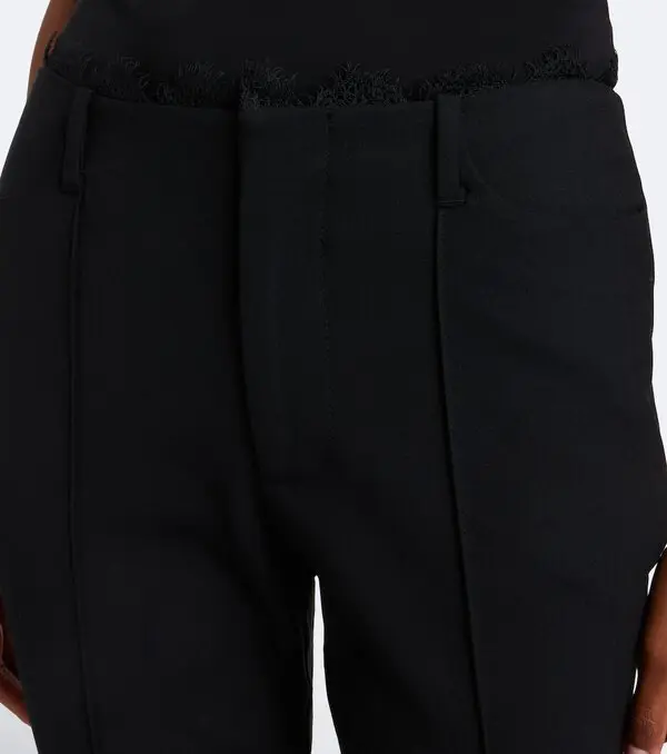 SIR. Miller Lace-trimmed Wool-blend Capri Pants