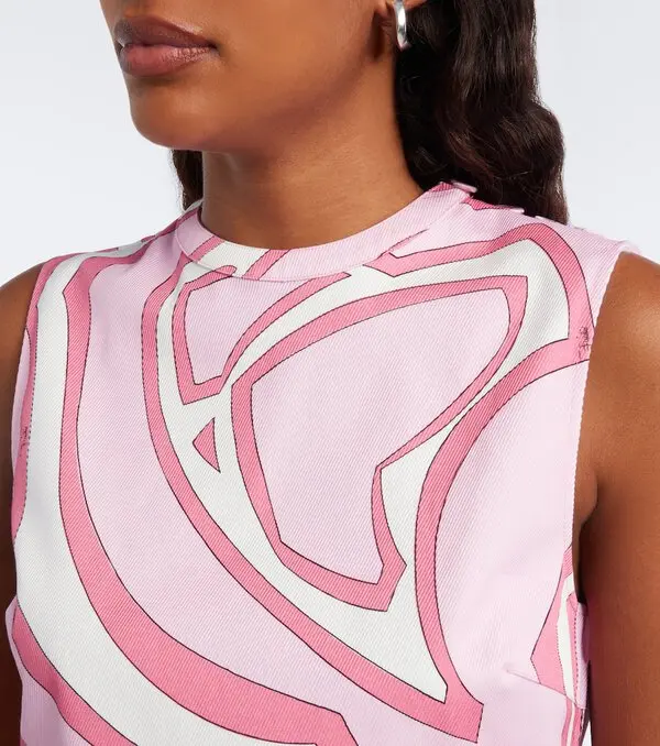 Emilio Pucci Labirinto Cotton-blend Jersey Crop Top
