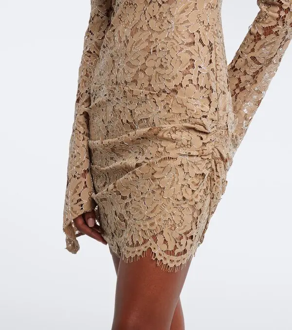 DE LA VALI Agartha Guipure Lace Minidress