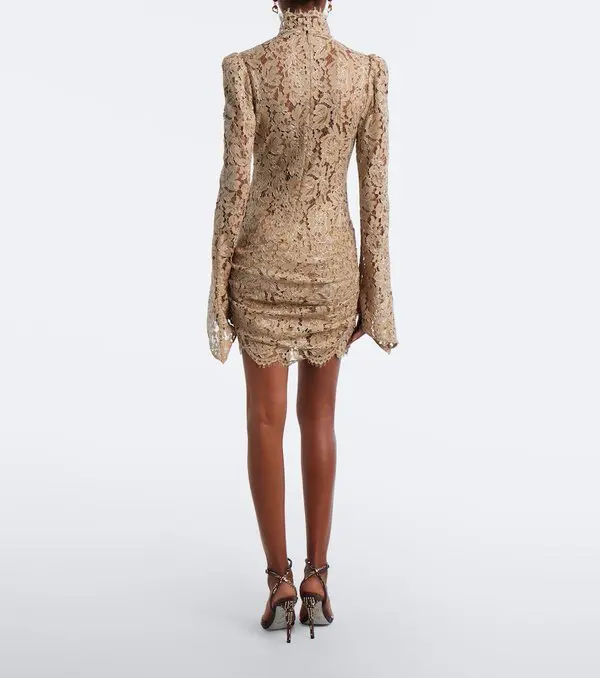 DE LA VALI Agartha Guipure Lace Minidress