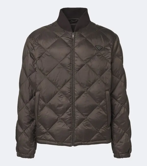 Prada Quilted Down Jacket - Brown