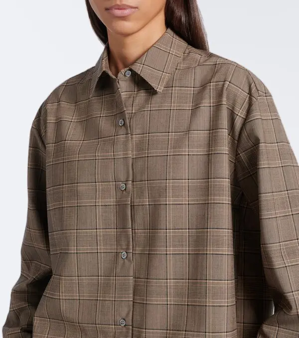 LESET Mia Checked Oversized Shirt