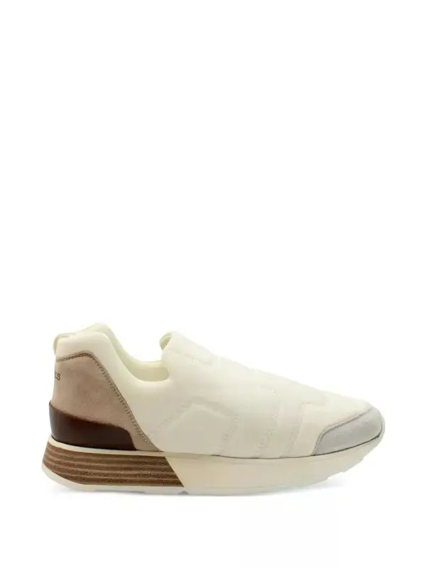 Hermès Suede Panel Slip-on Sneakers - White