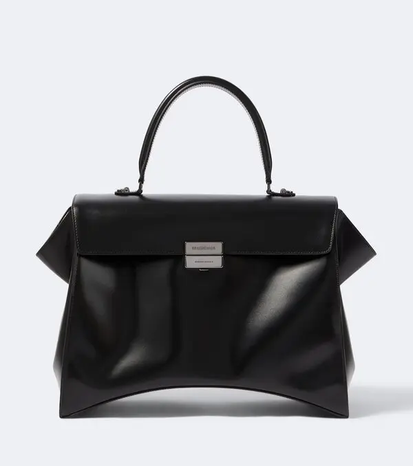 Balenciaga Hourglass Avenue Large Top-handle Bag - Black