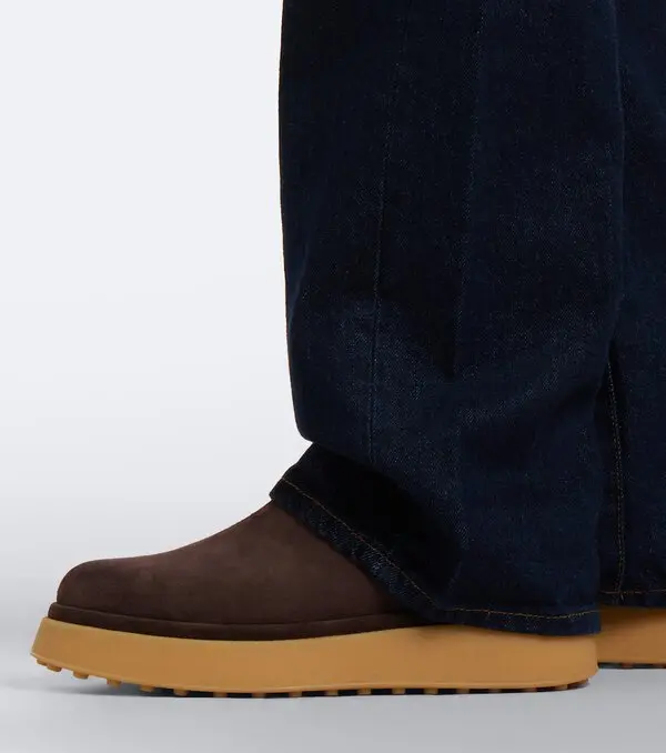 TOD'S Gommino® Suede Platform Ankle Boots