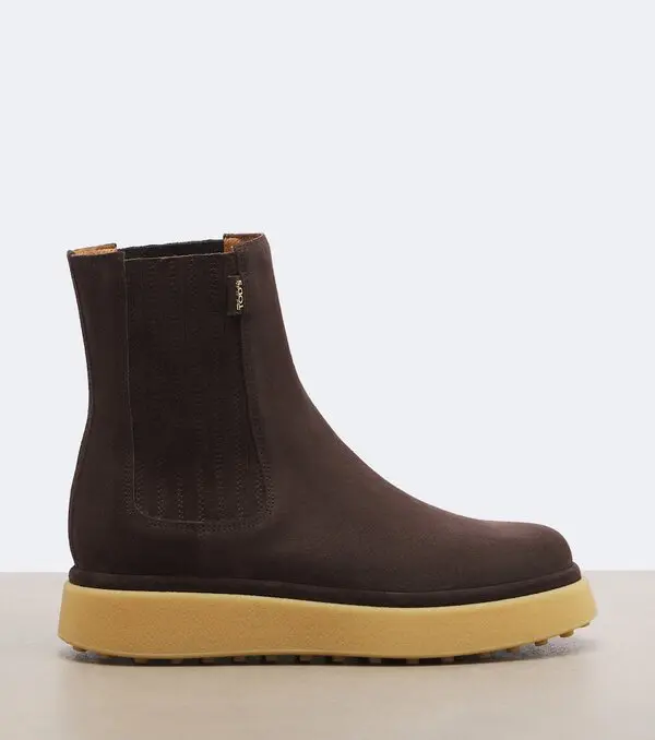 TOD'S Gommino® Suede Platform Ankle Boots