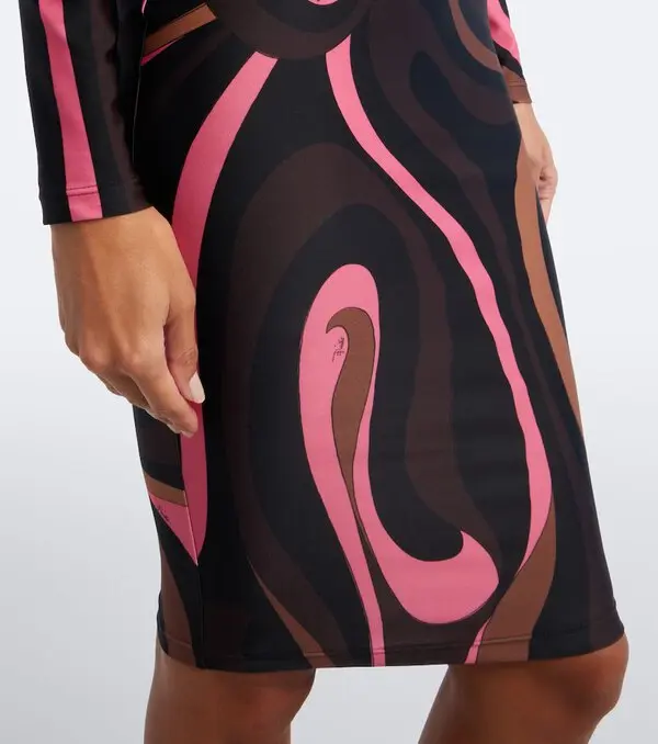Emilio Pucci Marmo Jersey Midi Dress