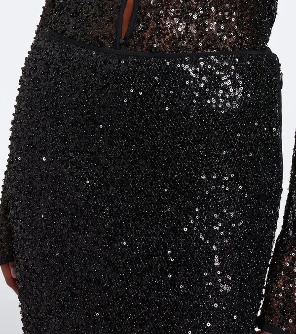 SIR. Cassia Sequined Midi Skirt