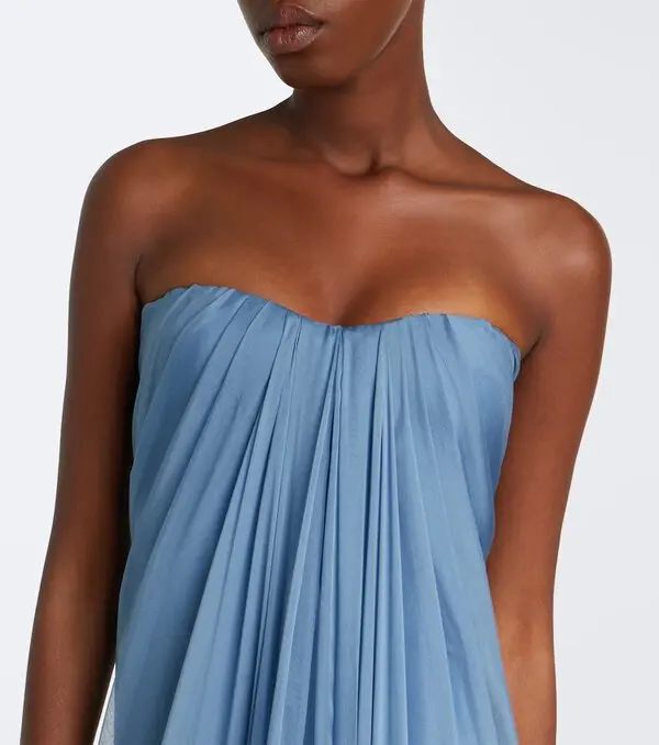 Alexander McQueen Gathered Silk Gown
