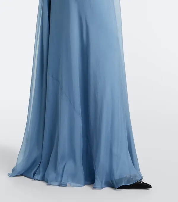 Alexander McQueen Gathered Silk Gown