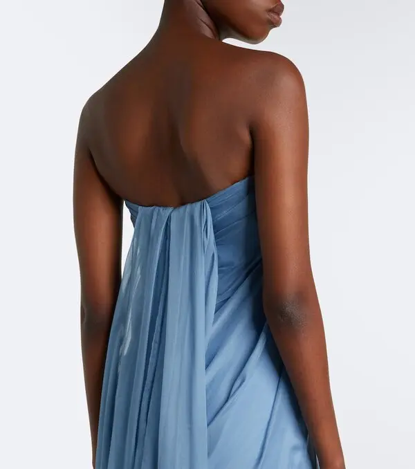 Alexander McQueen Gathered Silk Gown