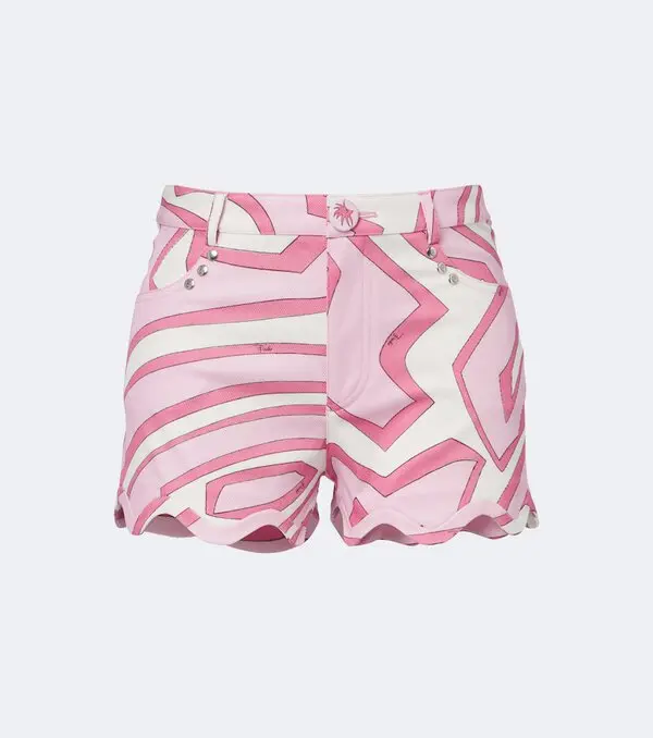 Emilio Pucci Labirinto Cotton-blend Shorts - Pink