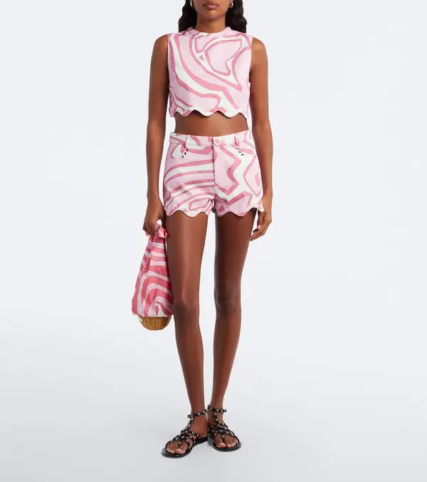 Emilio Pucci Labirinto Cotton-blend Shorts