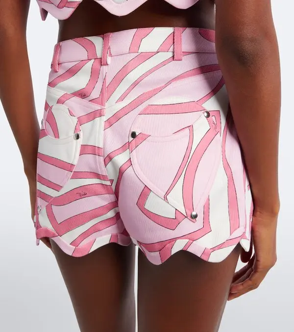 Emilio Pucci Labirinto Cotton-blend Shorts